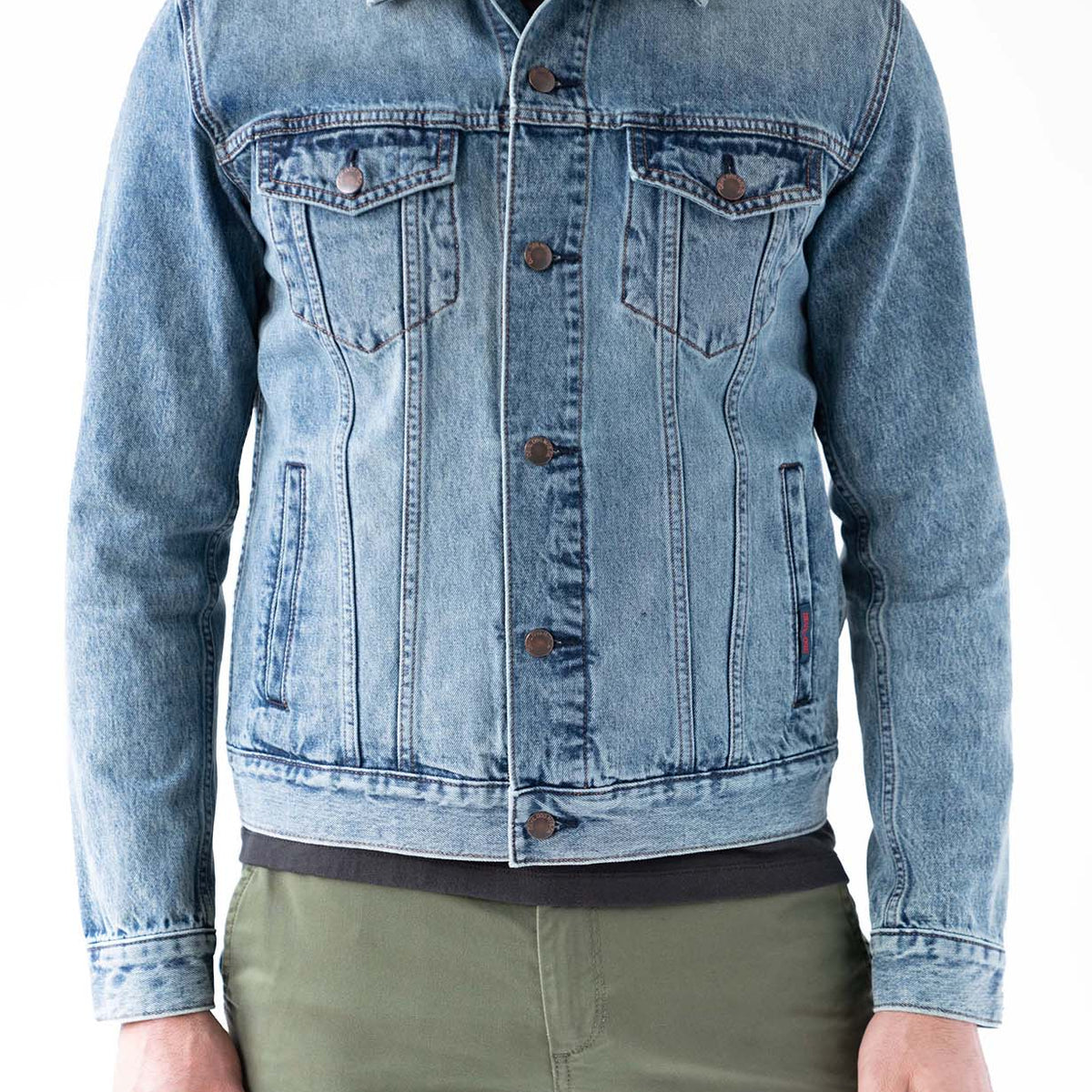 denim jacket front and back